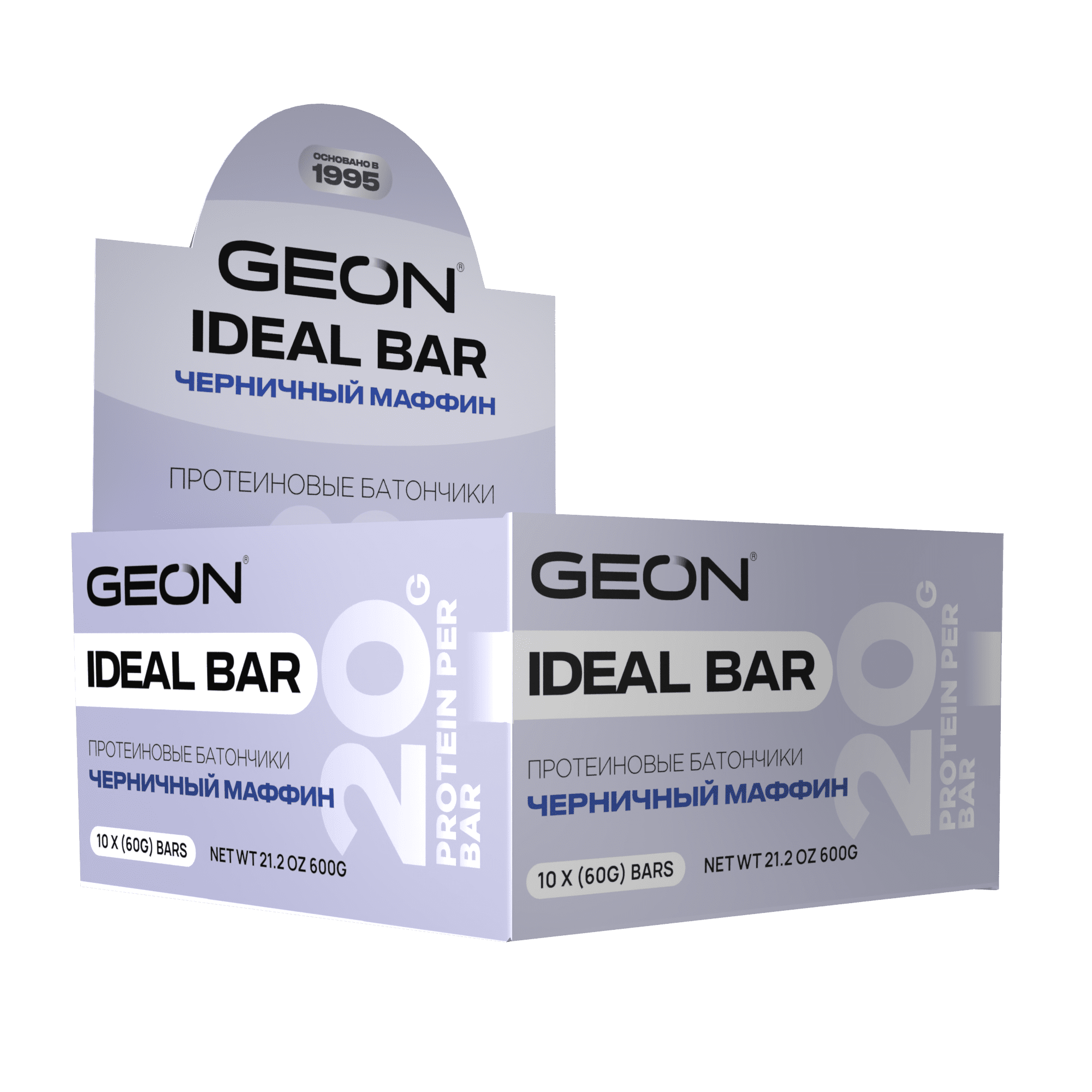 GEON IdealBar 60г Черничный бисквит с фундуком 10шт
