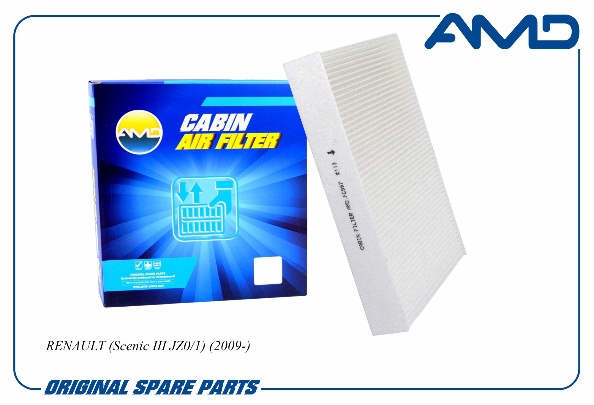 Фильтр салонный 272778980R AMD. FC967 для RENAULT Scenic III JZ0 1 2009-
