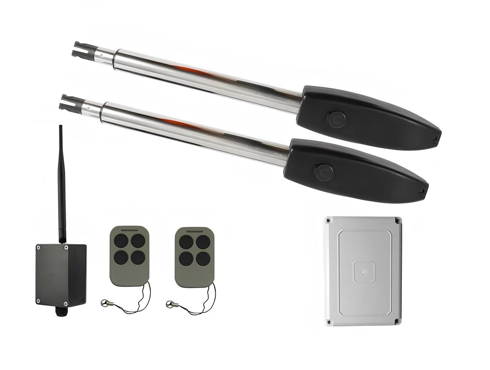 Автоматика для распашных ворот KSW-2500 T2-BT, комплект: 2 привода, блок управления, 2 пульта, Bluetooth-модуль