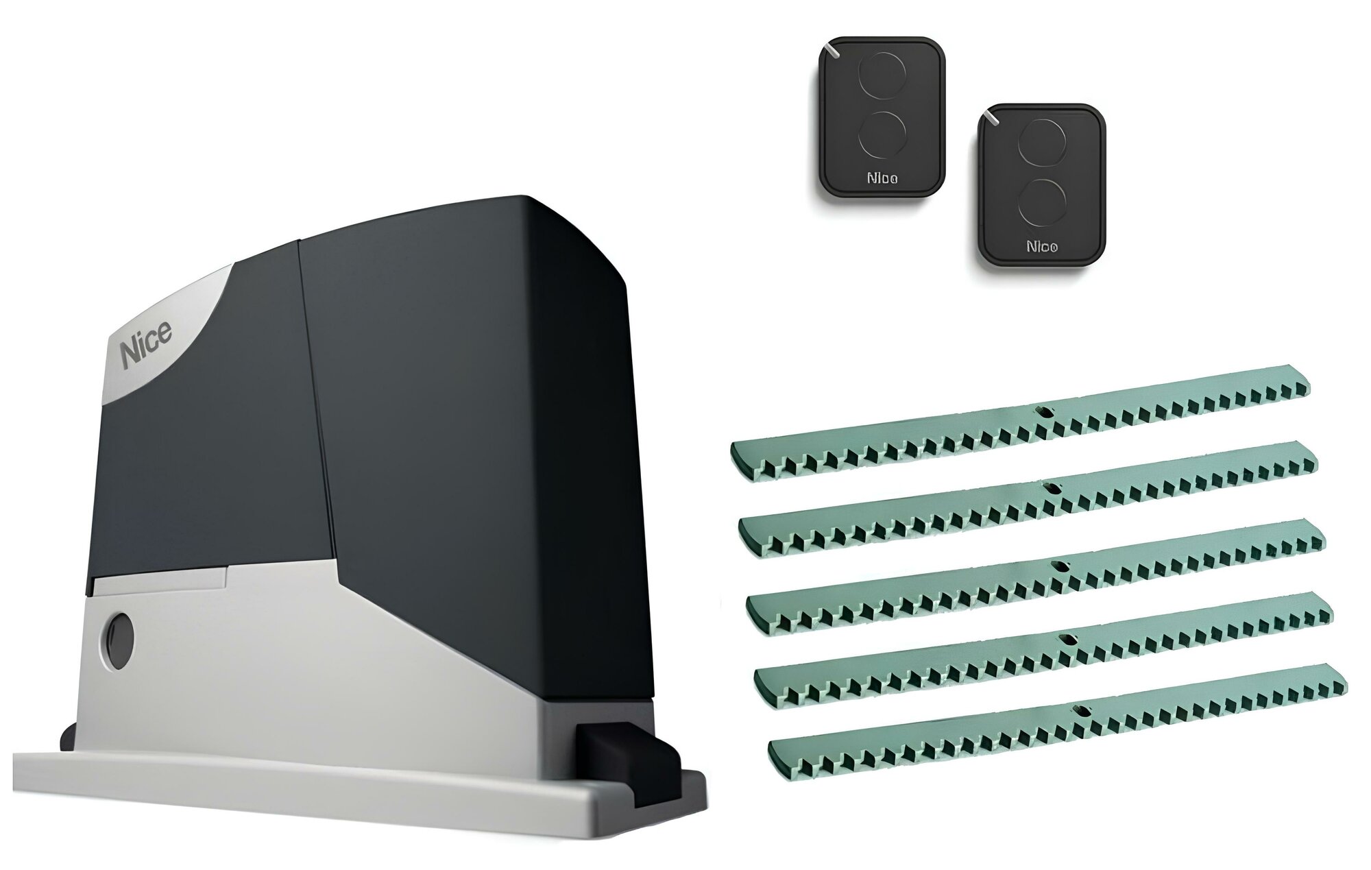 Автоматика для откатных ворот RD400KCE KR5, комплект: привод, 2 пульта, 5 реек