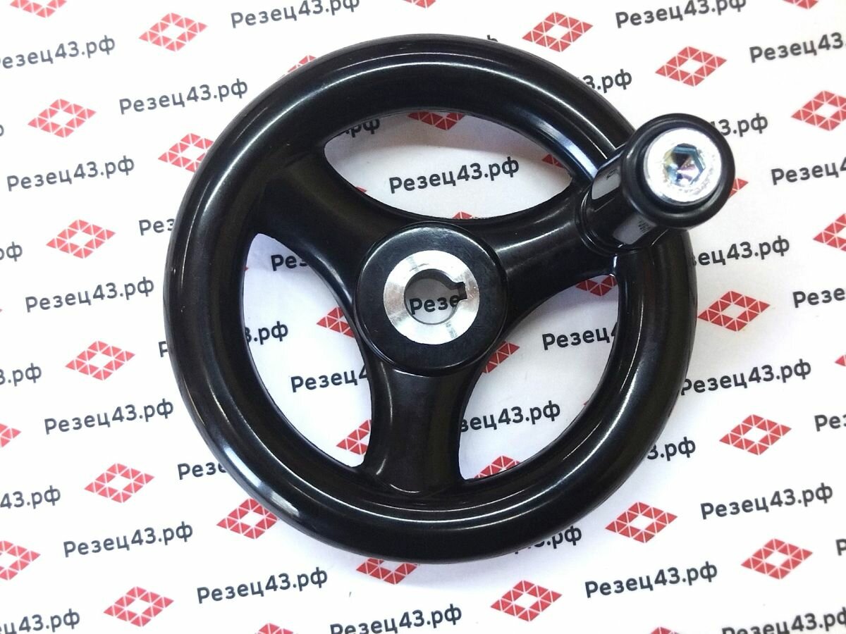 Маховик гладкий на спицах 125х12 для станка (1303112512)