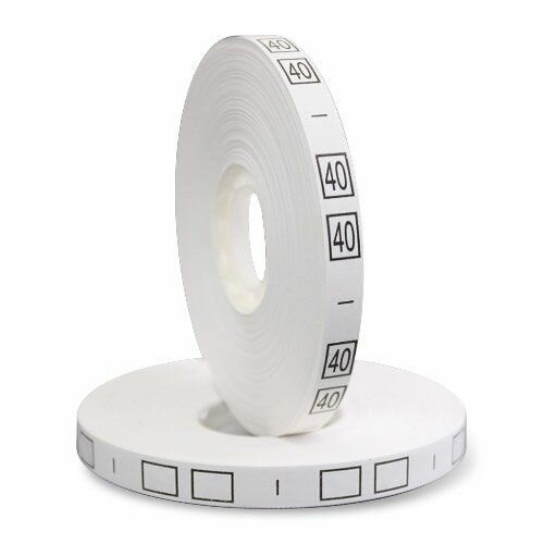 Комплект наклеек с цифрами (размерник лента см. )/В 1 рулоне приблизительно 1125 бирок/размер 40