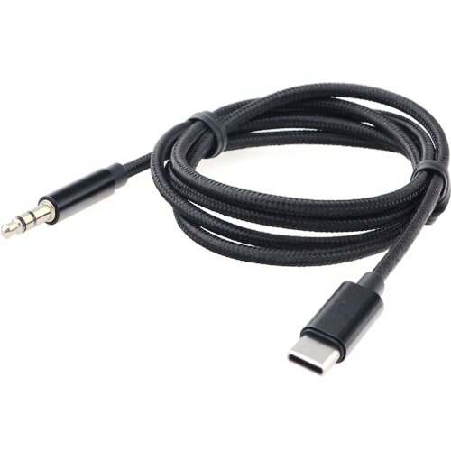 Аудио адаптер USB-C на 3.5мм штекер Cablexpert CCAB-CM35M-1M-B - кабель 1м чёрный