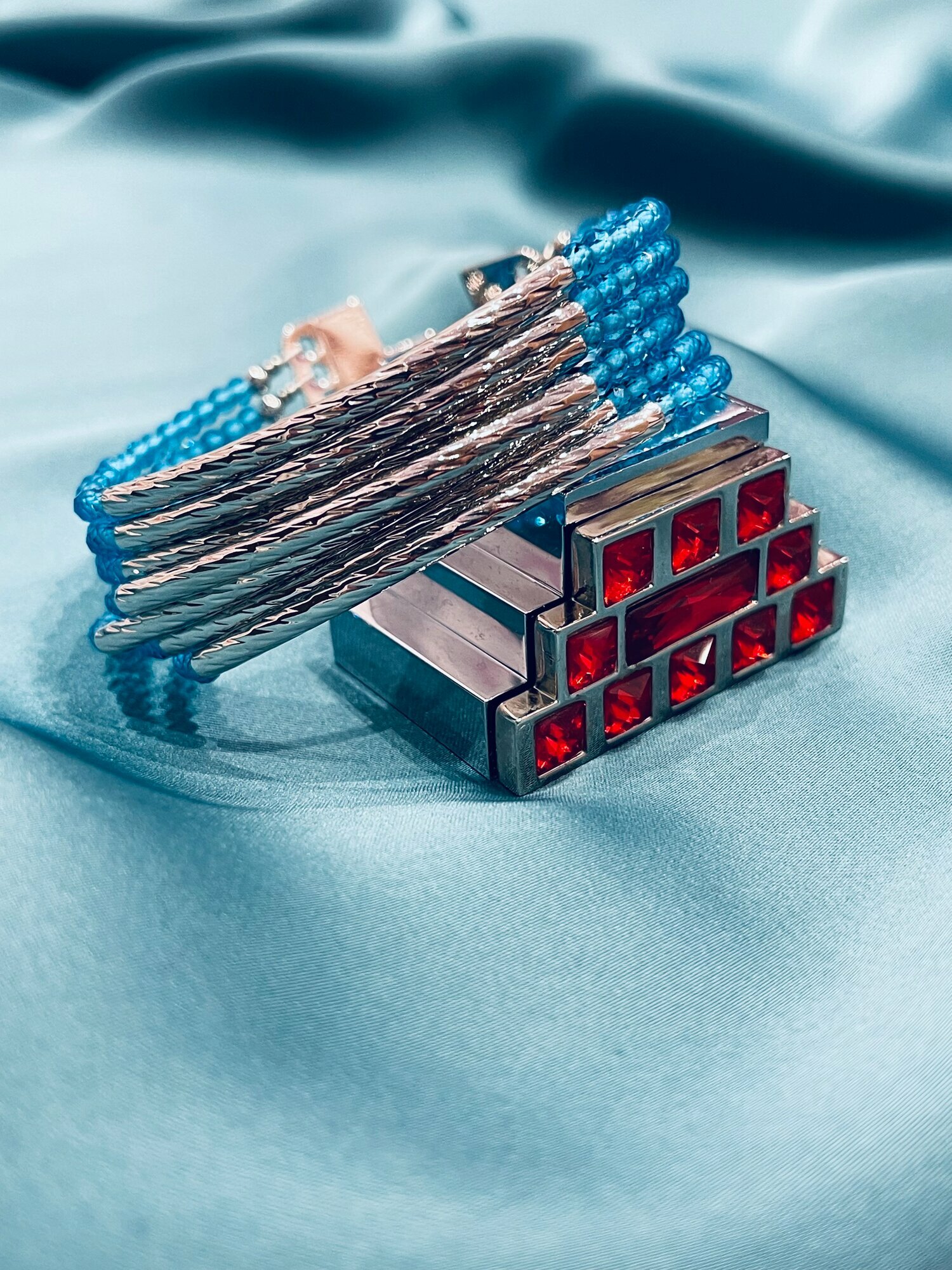 Браслет, шпинель синтетическая