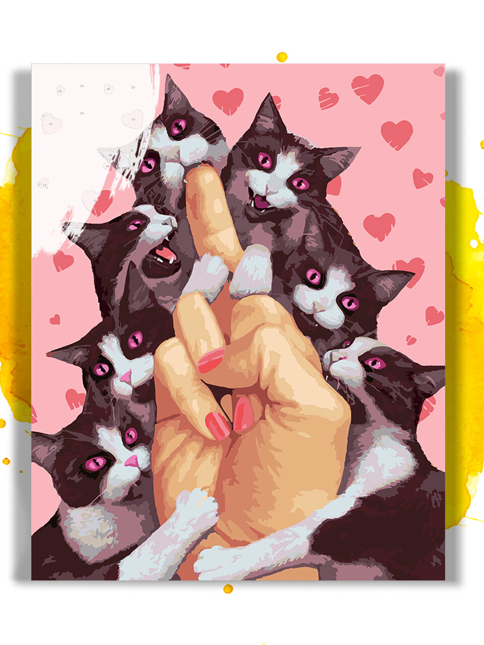 Картина по номерам на холсте Cats, 30 х 40 см