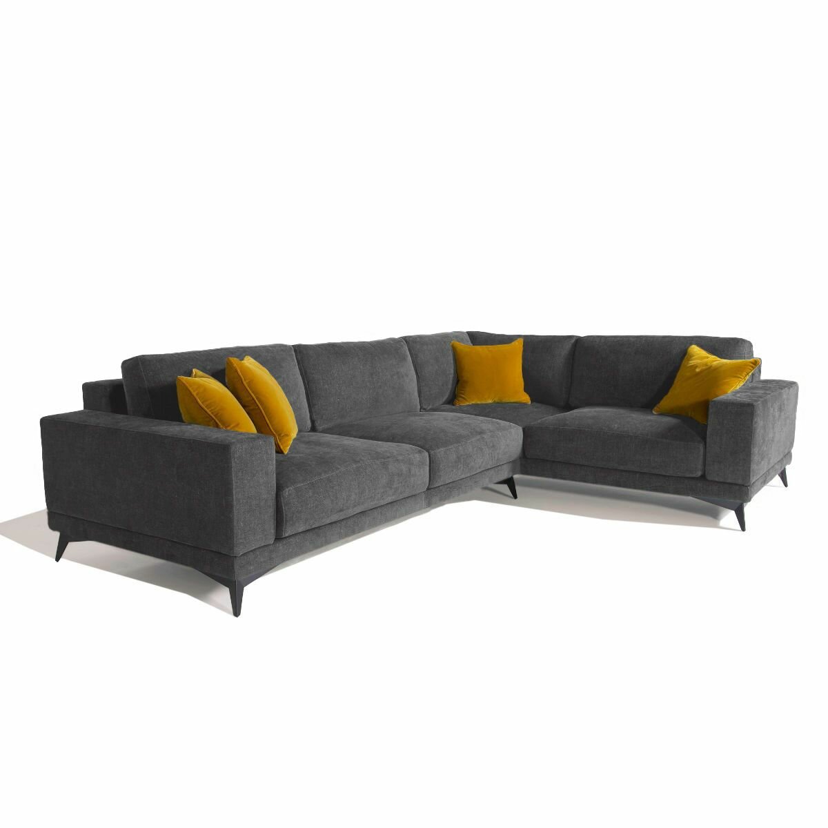 Диван Бергамо угловой правый в премиальном велюре 225х315/24