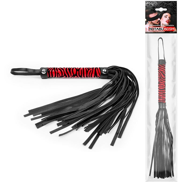 Плетка, чёрно - красная