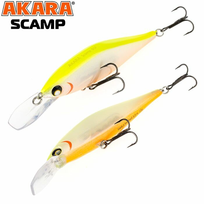 Рыболовная приманка на судака, щуку Воблер Akara Scamp 95F 95мм. 12г. №A125