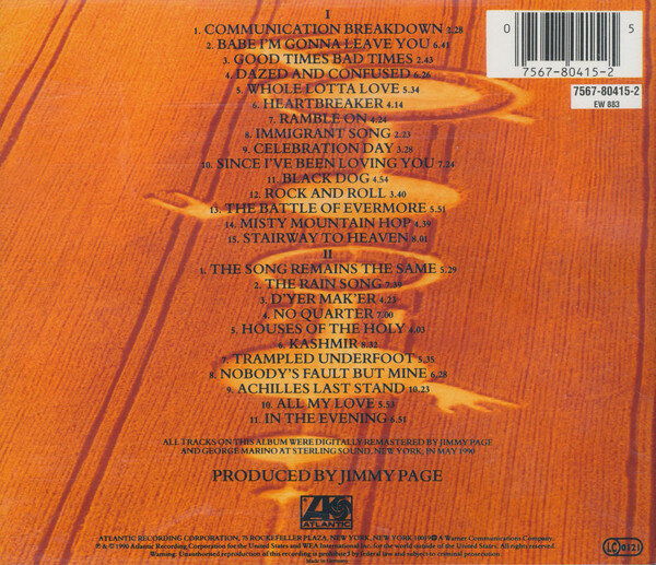 Led Zeppelin "CD Led Zeppelin Remasters" — фото 1