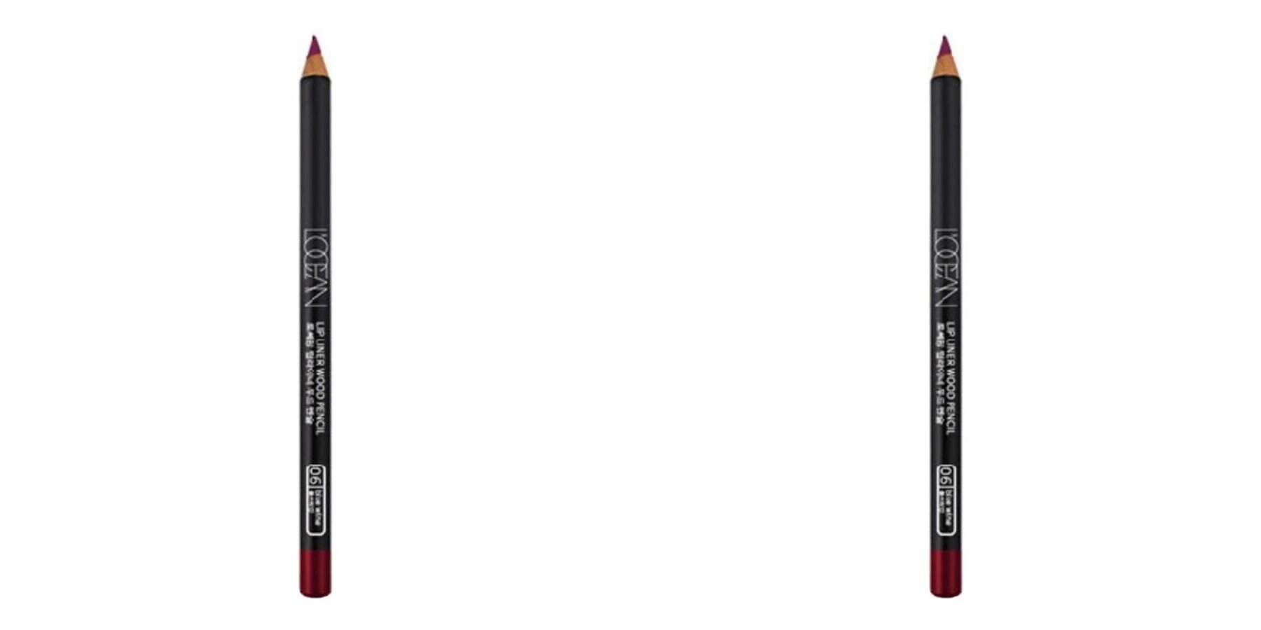 Карандаш для губ L’ocean Lipliner Wood Pencil 06 Blue Wine, 2 шт