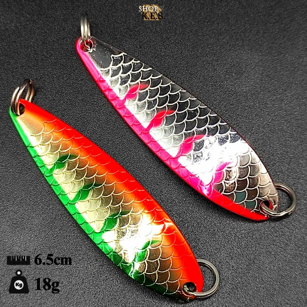 Блесна Buch Special 18гр 2шт колеблющиеся на щуку, окуня, судака, горбушу, кумжа, семгу, лосося / Набор из 2 блесен колебалок на хищную рыбу