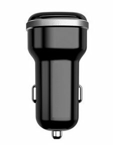 Автомобильное зарядное устройство BZ13 USB 2 порта Черный