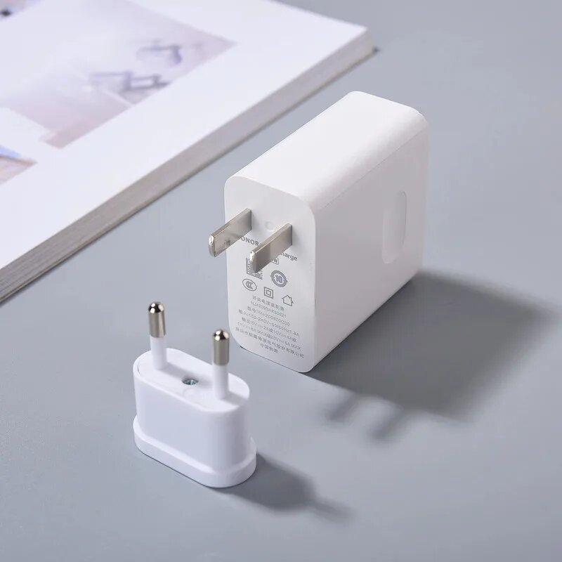 Оригинальное быстрое зарядное устройство Honor 100 Вт, адаптер питания SuperCharge US add EU Adapter