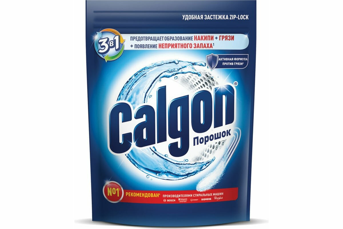 Смягчитель воды и удаление накипи CALGON порошок 1.5 кг для стиральных машин