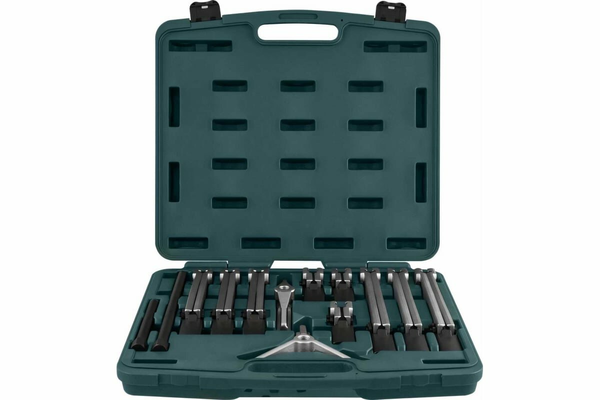 Jonnesway AE310144S Съемник универсальный, усиленный, американского типа, со скользящими захватами. Набор. 13 предметов. 49541