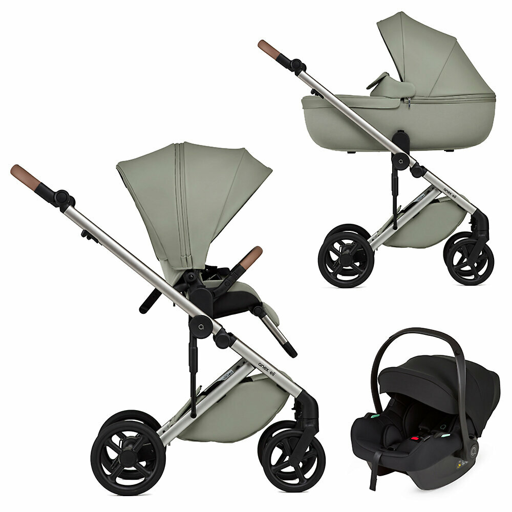 Детская коляска 3в1 Anex Eli, цвет Excite (Оливковый)