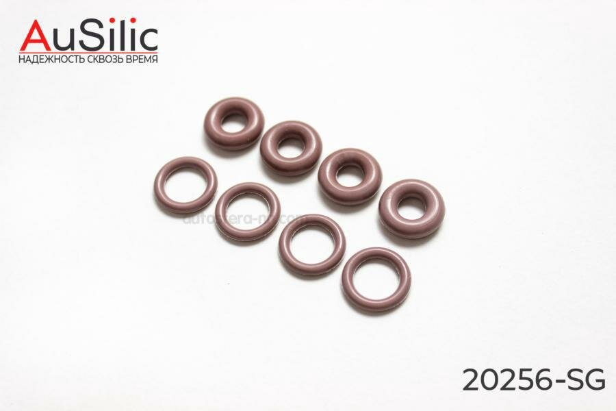 AUSILIC 20256SG Комплект фторсиликоновых колец топливной форсунки (для двигателя 21127)(тонкие+толстые 2 го