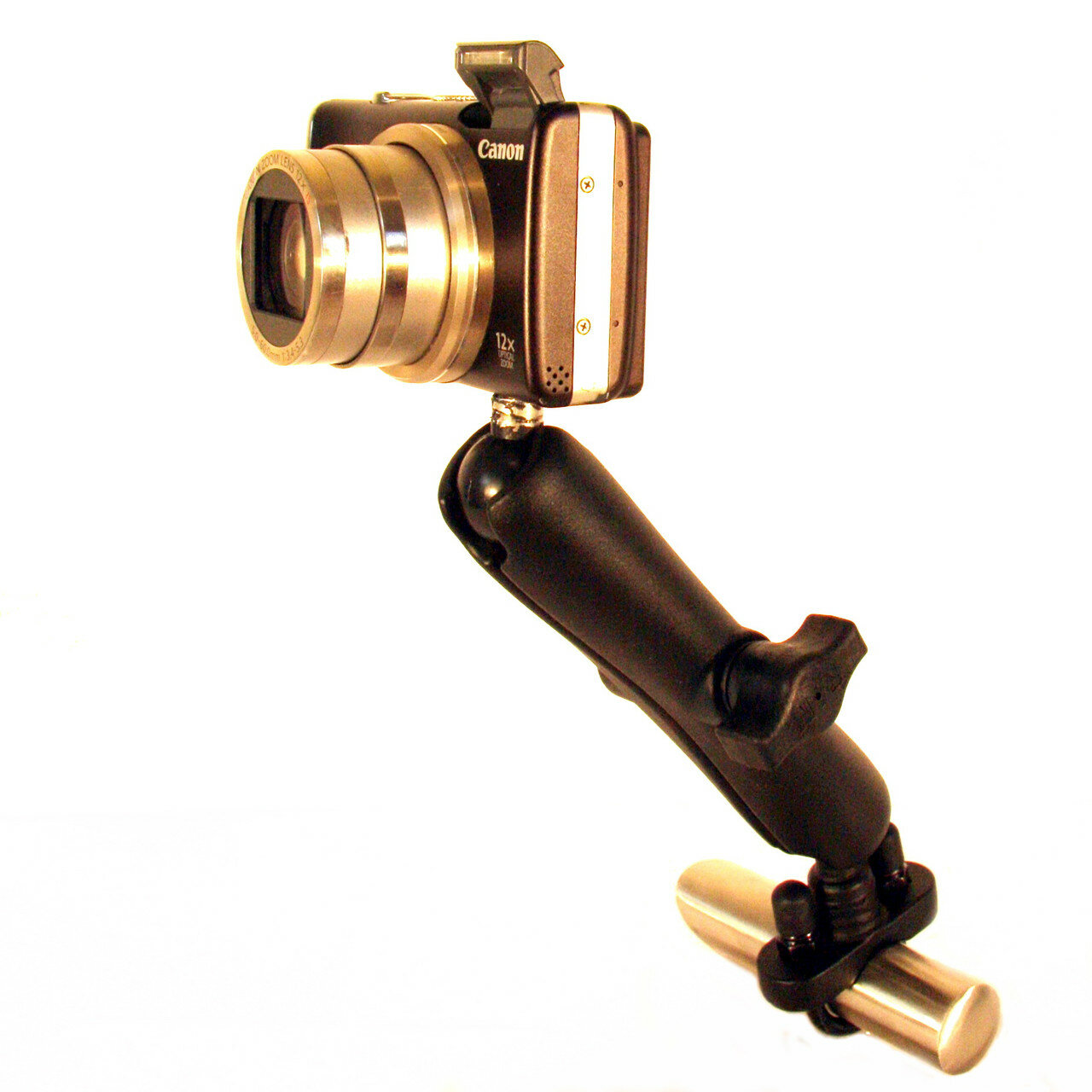 RAM-B-149Z-C-237U крепление на руль (мото, вело, квадро, снего) для небольших фотоаппаратов, муфта 150 мм