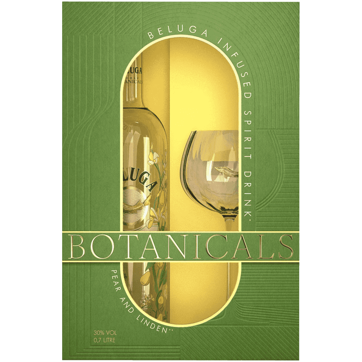 Настойка "Beluga Noble Botanicals" Pear and Linden, 0,7 л в подарочной упаковке + бокал