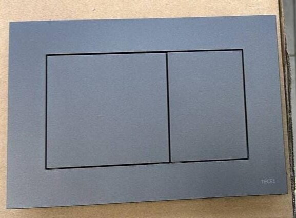Панель смыва Tece Now для инсталляции - оружейная сталь