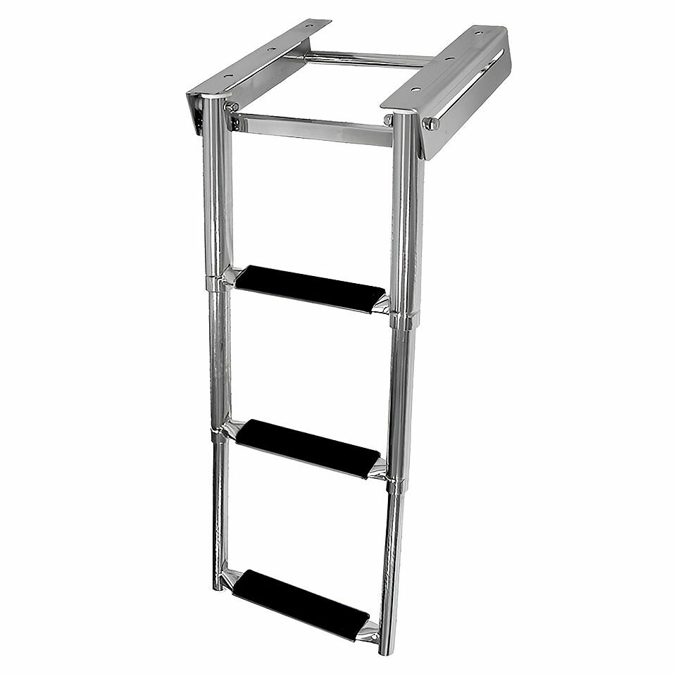 Трап телескопический выдвижной, 3 черных ступени (ширина 272 мм.) (10269517)