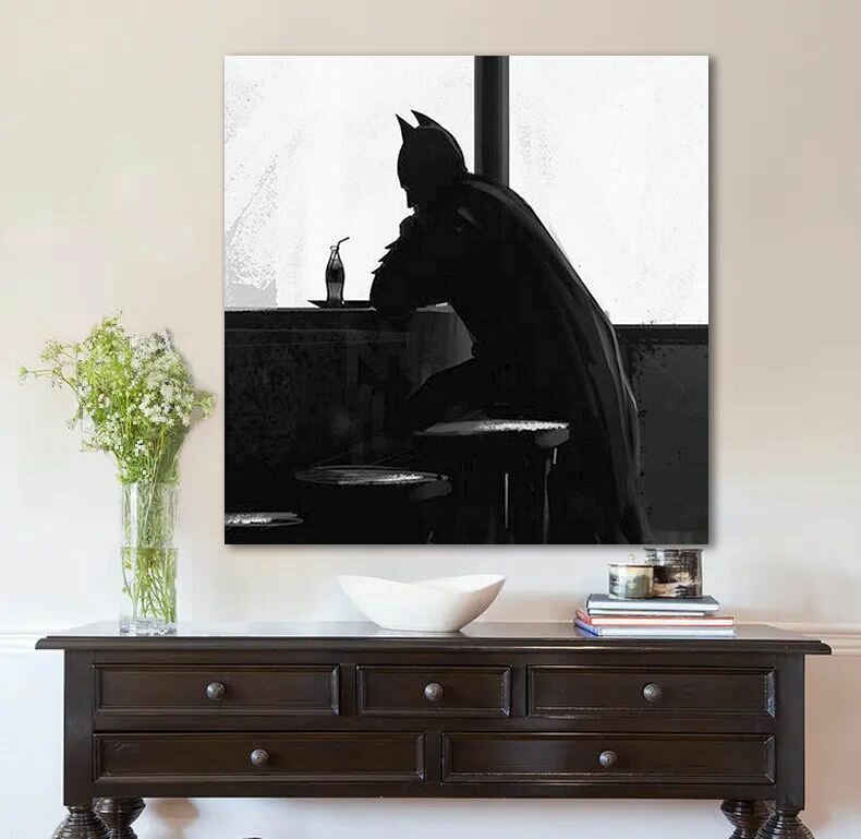 Картина "Бэтмен" от ВсеКартины. Тут, холст, на подрамнике, 40x40 см