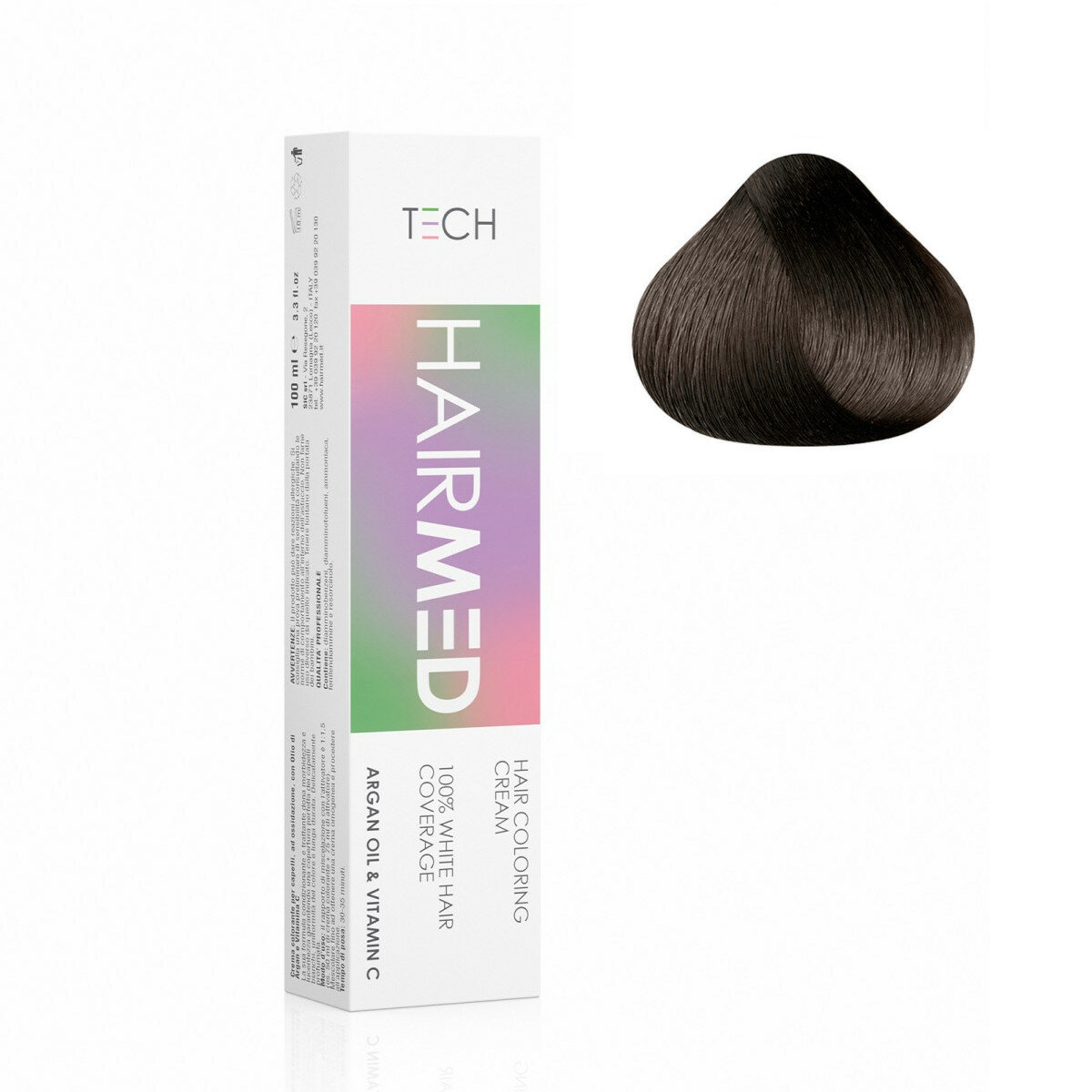 Крем - краска для волос профессиональная Hairmed 5/1 Светлый каштановый Пепельный, 100 мл