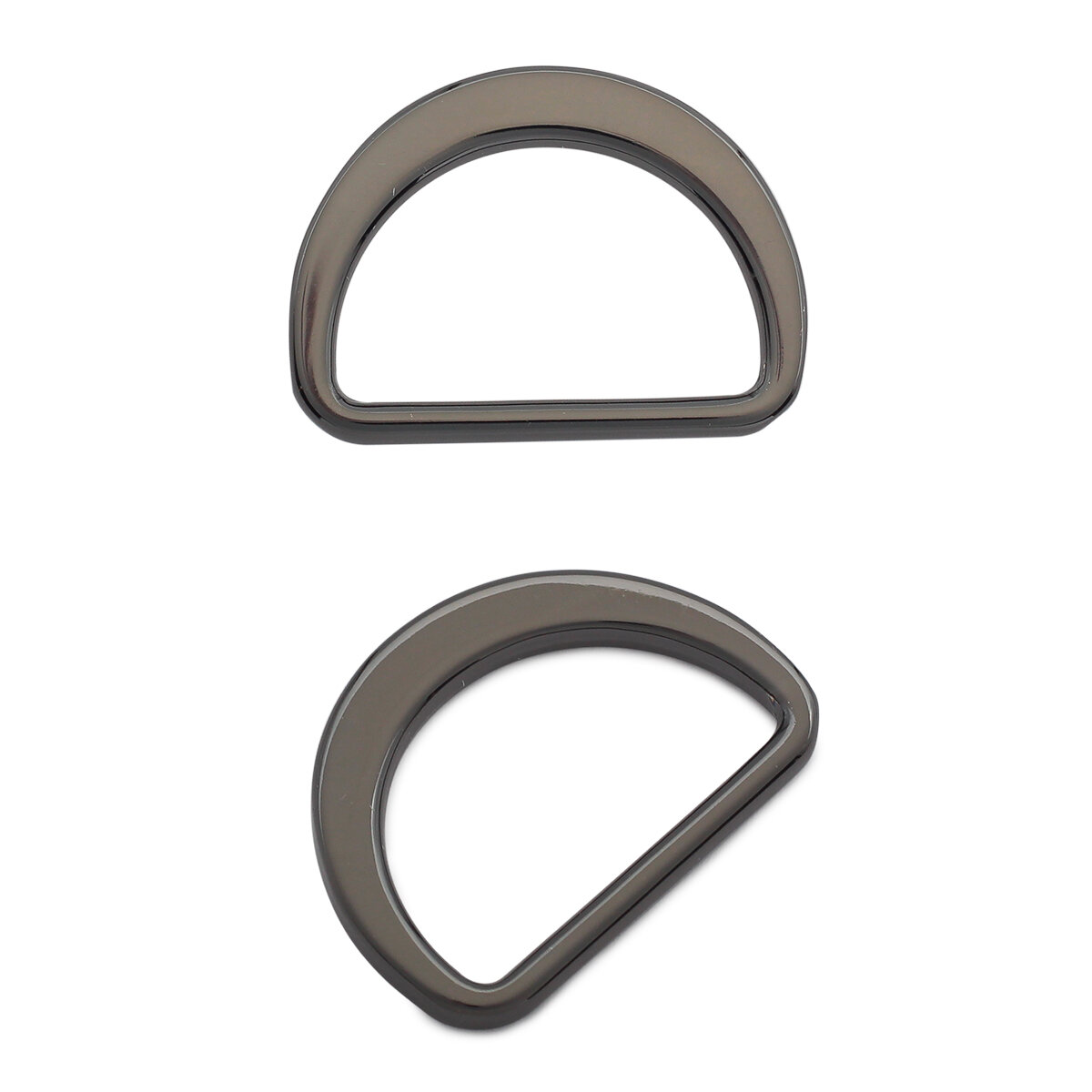 Полукольца для сумок литые плоские, BIG, 6881, 25 мм (31*23 мм), металл (черный никель), 10 шт