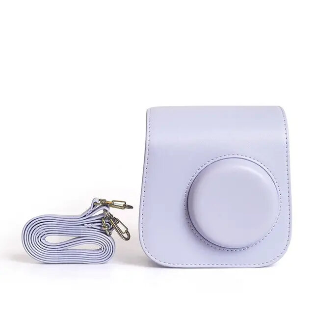 Instax Mini SE, чехол-сумка с ремнём, искусственная кожа, фиолетовый