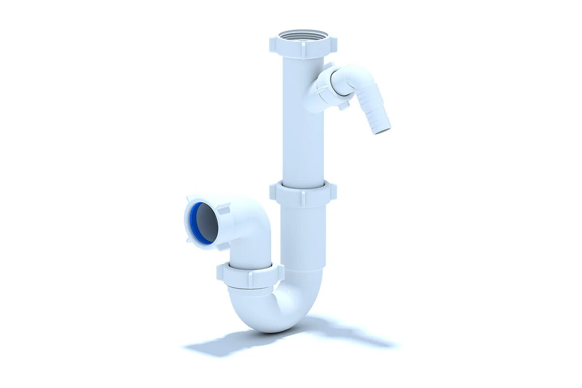 АНИ Пласт Сифон Ани 1 1/240 прямоточный с отв. стир. маш. без выпуск D1020