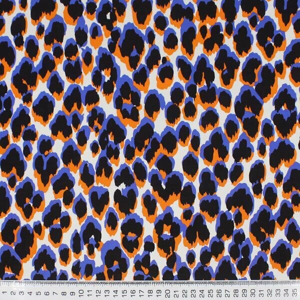 Трикотажная ткань "Гепардовый мультипринт", 92% вискоза, 8% эластан, 1.35x2 м