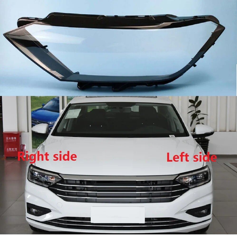 Объектив фары для Volkswagen VW Jetta (Sagitar) 2019 2020 2021, прозрачный корпус, стекло фары, замена оригинальных ламп 2pcs left and right