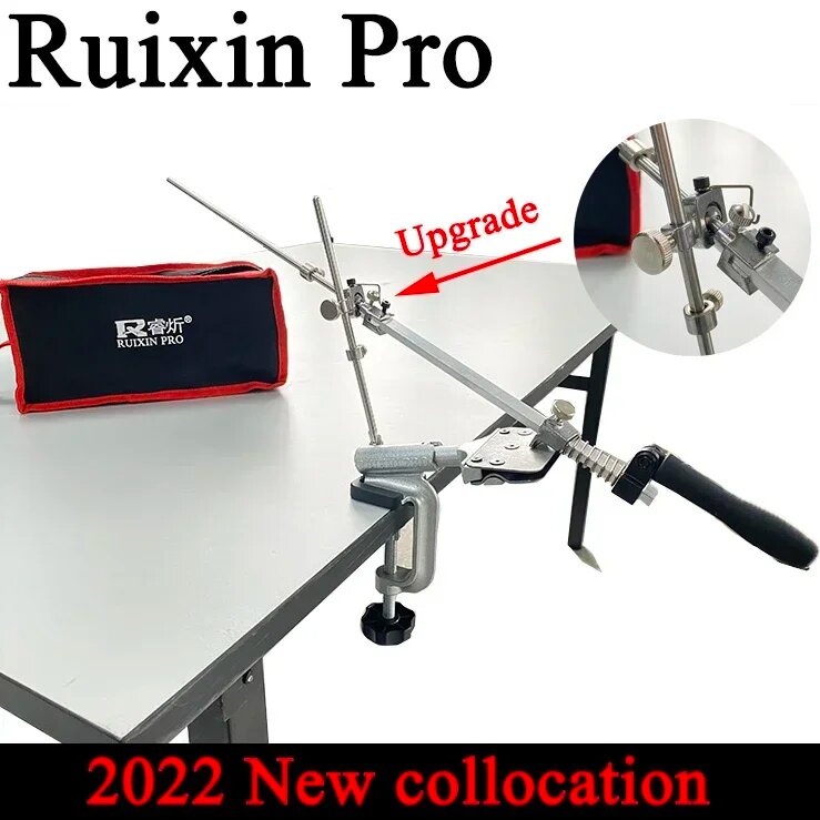 Система для заточки ножей RUIXIN Pro 009 из металлического материала с камнями для заточки, алмазным камнем и фиксированным углом Apex Set