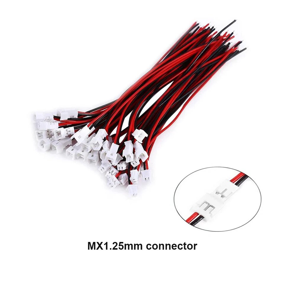 JST разъемы 1,25/2,0/2,54 2P 2 Pair, MX 1.25MM 10cm