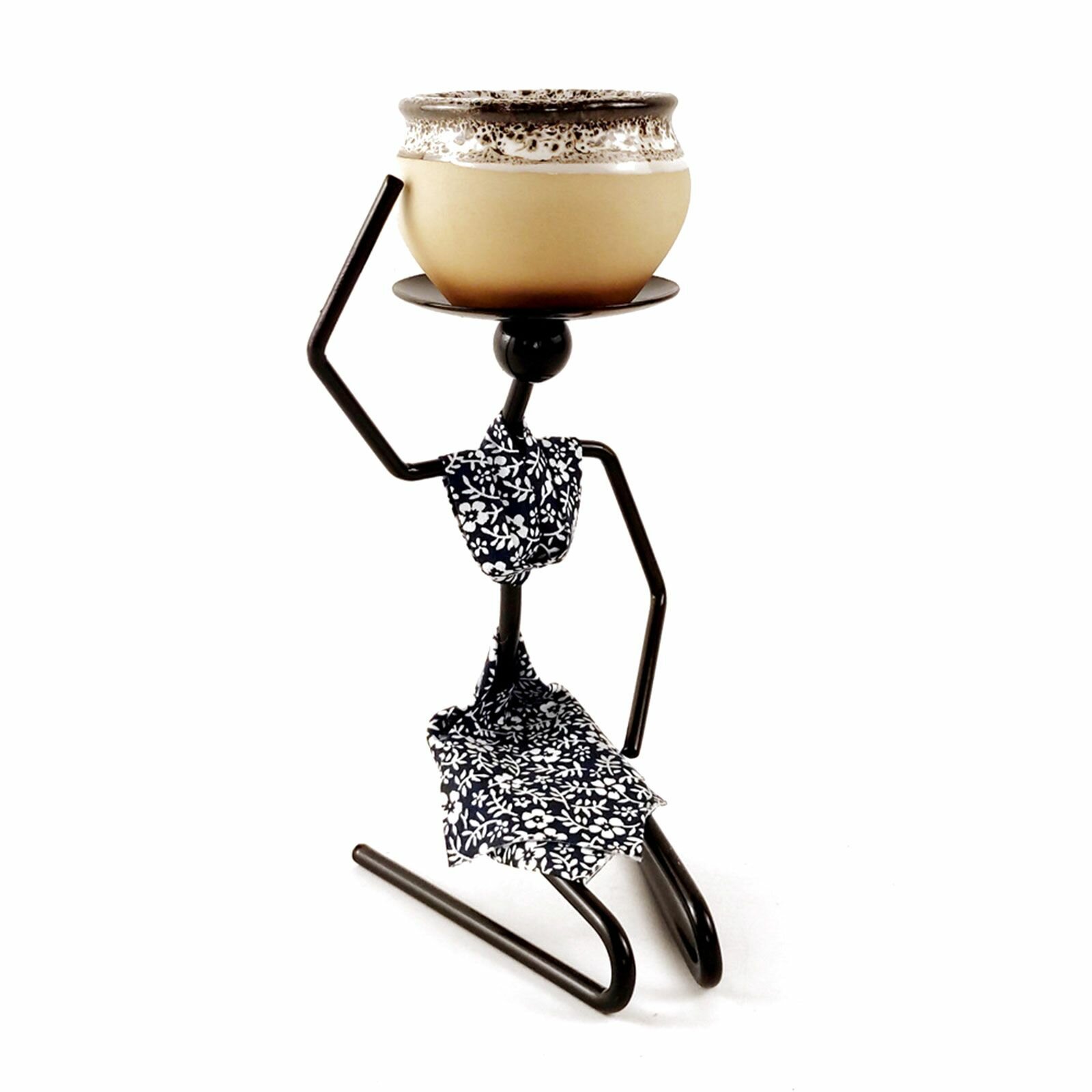 Украшение в цветочном горшке с защитой от деформации, Персонализированный декор африканской женщины