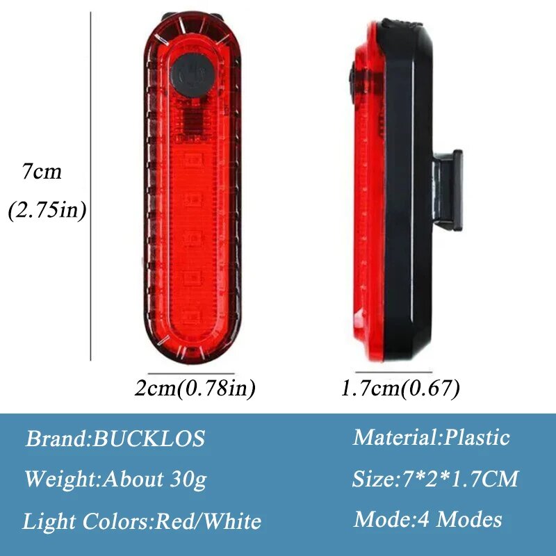 BUCKLOS Велофонари LED White- Pair — фото 1