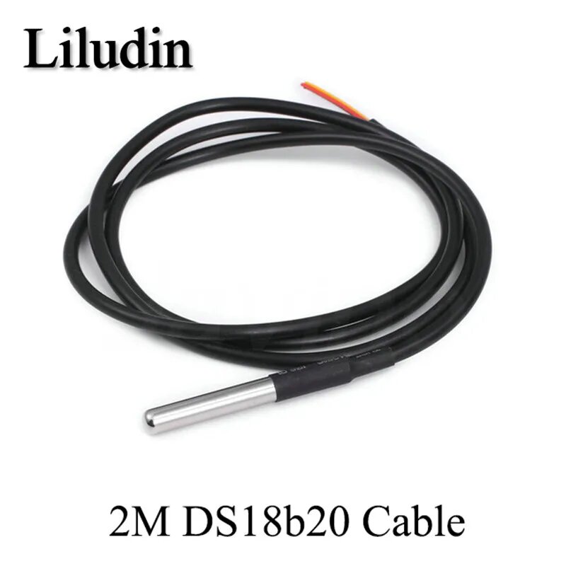 Водонепроницаемый датчик температуры DS1820 Liludin 1/2/3 м 2M 18B20