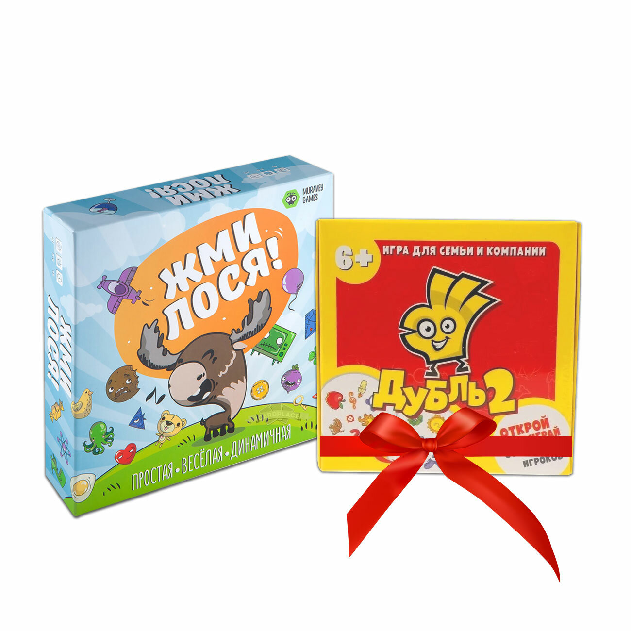 Набор настольных игр на внимание Фабрика Игр Жми Лося + Дубль 2