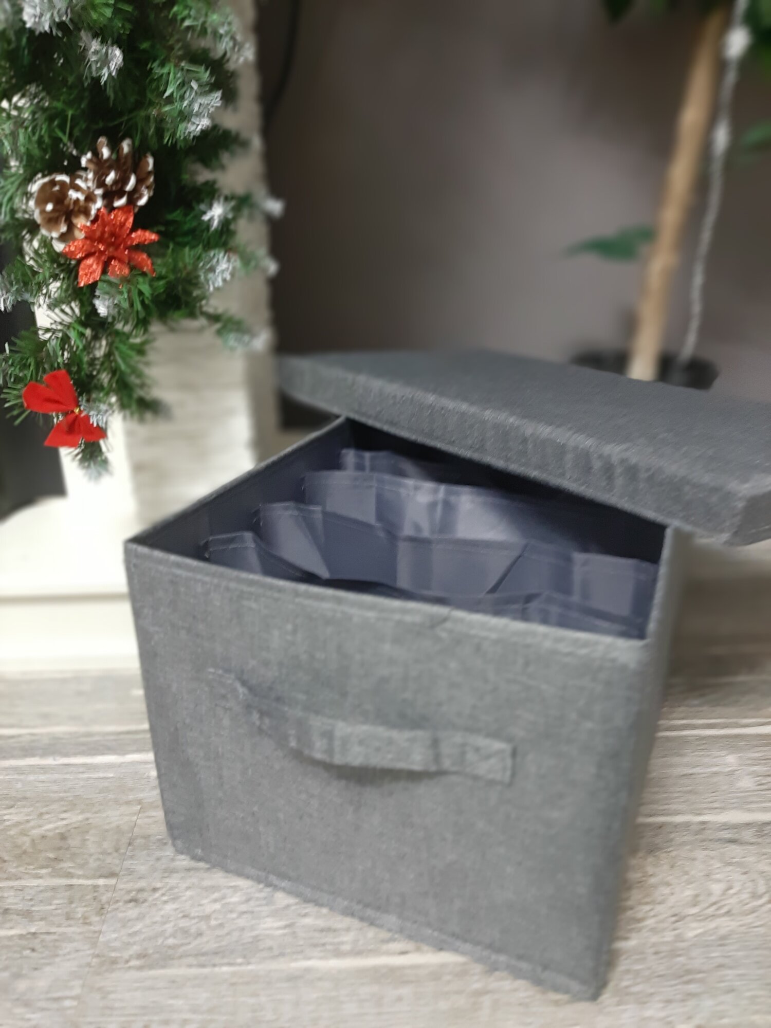 Коробка для хранения CV Corso Ventoso с разделителями, 7 отделений, серая