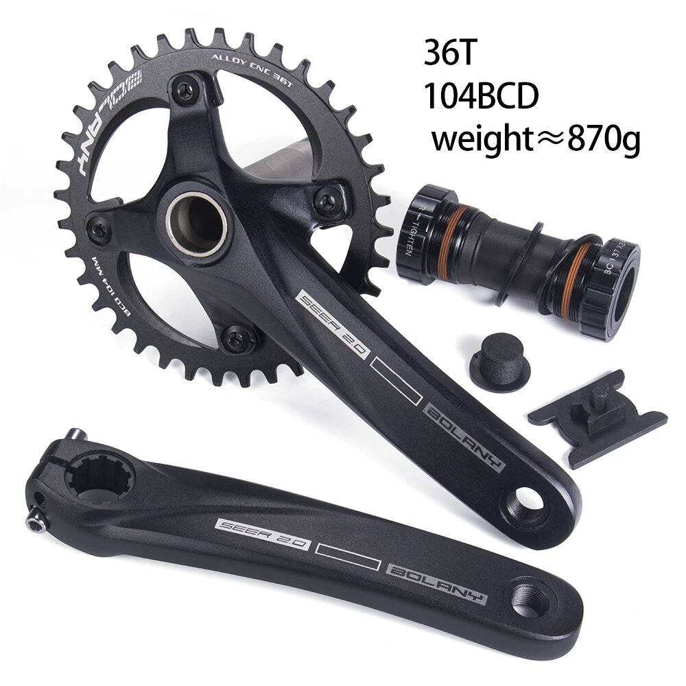 BOLANY Шатуны для велосипеда 36T 104BCD, ~870g