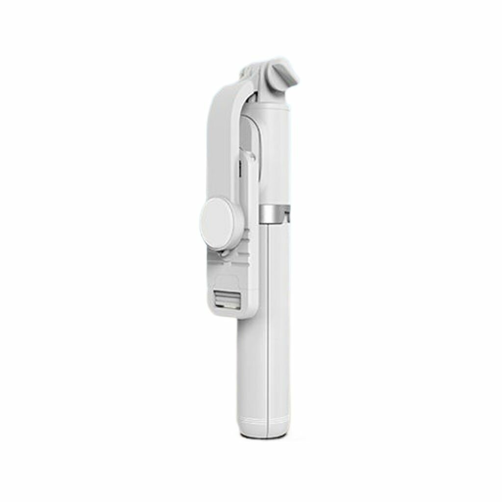 Селфи-палка Bluetooth Q03, телескопическая 4-секционная, длина 19.4–74 см, белая, для фото и видеосъёмки