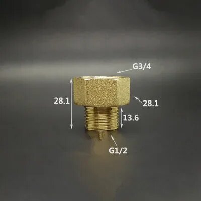 Латунные муфты для труб 1/8", 1/4", 3/8", 1/2", 3/4" 04 M x 06 F