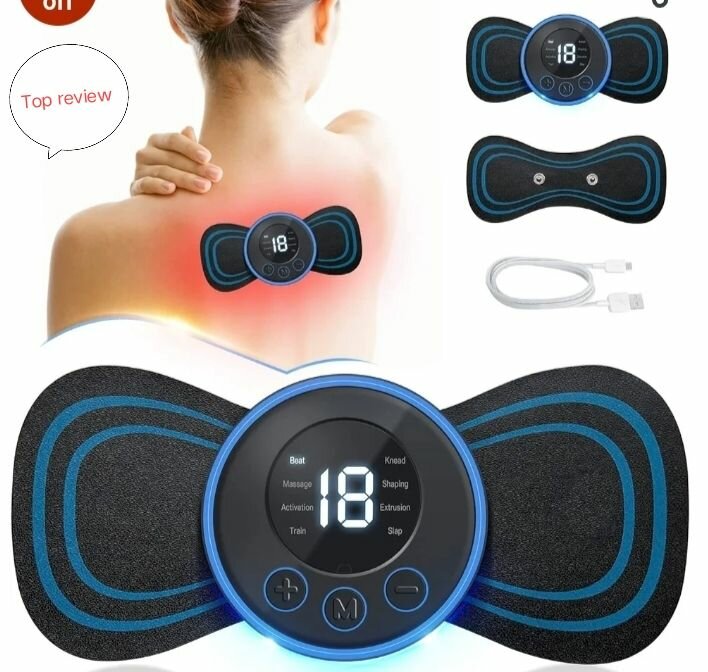 Портативный и перезаряжаемый массажер для шеи EMS для мужчин и женщин, массажер для шеи, мышц и всего тела, снятие боли при давлении