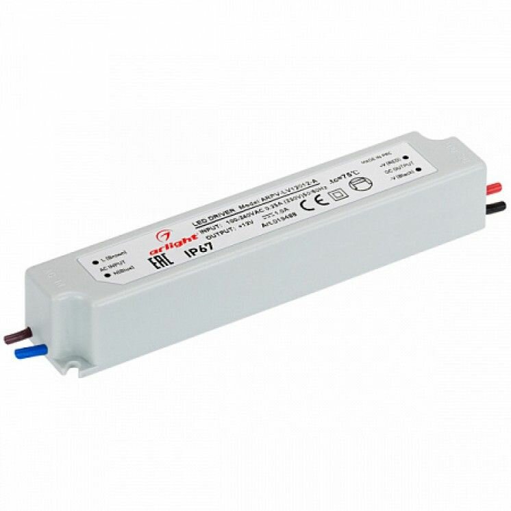 019488 Блок питания ARPV-LM12012 (12V,1A,12W) ARL для светодиодной ленты