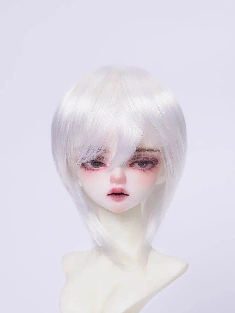 Парик для куклы BJD, короткий белый