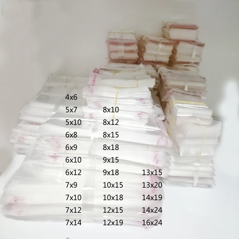 Прозрачные пакеты самоклеящиеся 4x6 см, 1000 шт.
