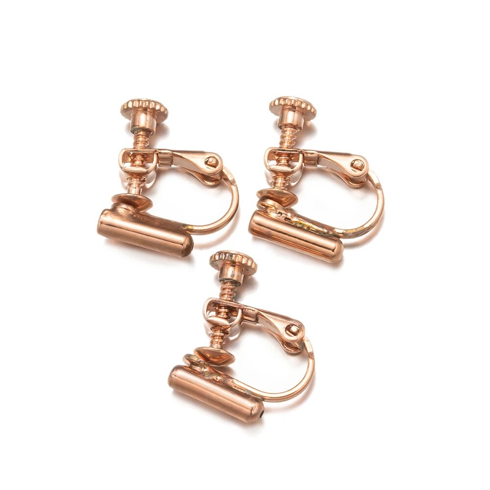Зажимы для сережек Rose gold, 10 шт.