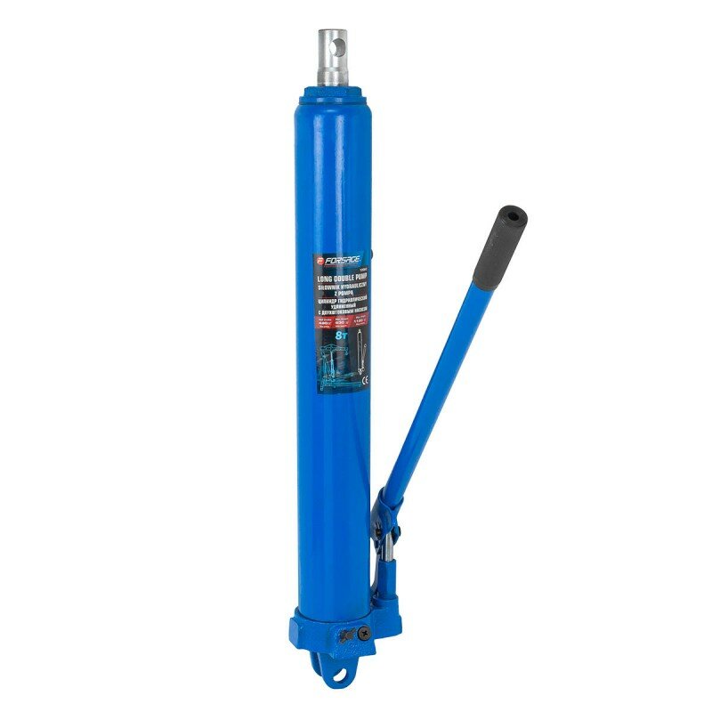 Цилиндр гидравлический удлиненный с двухштоковым насосом, 8т (общая длина - 630мм, ход штока - 490мм) Forsage