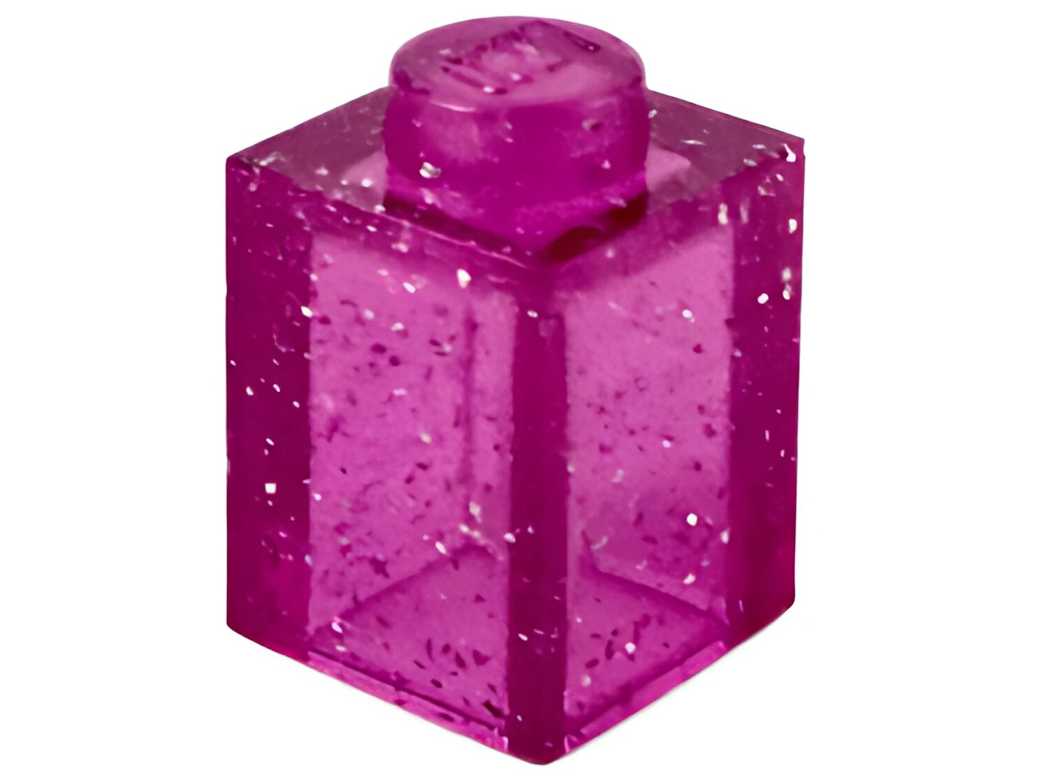 Деталь Lego Кубик Brick 1 x 1 3005 (30071, 35382) Glitter Trans-Dark Pink U