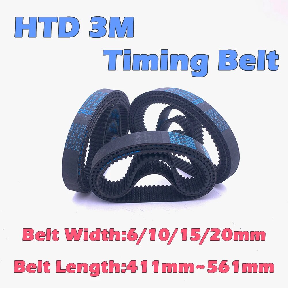 Ремень ГРМ HTD 3M 6/10/15/20 мм 411-561 мм Belt Width 10mm, 3M-420mm